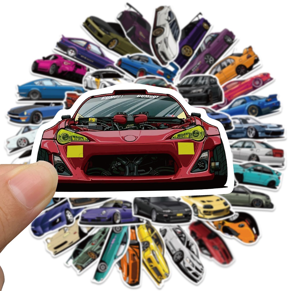 Luggage Waterproof Sticker Car Style JDM Modified PVC Fabric GTR RWB ...