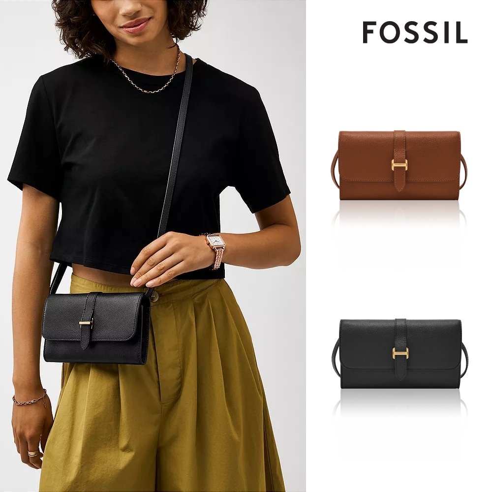 [FOSSIL Official Flagship Store] Emery Genuine Leather Gold Buckle ...