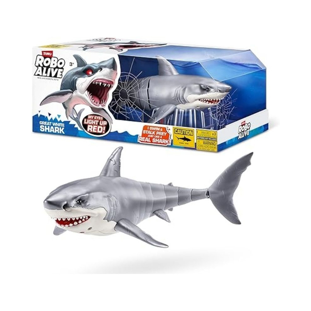 Toy Research Center ZURU Robo Alive Shark Attack Likes Glowing Swing ...