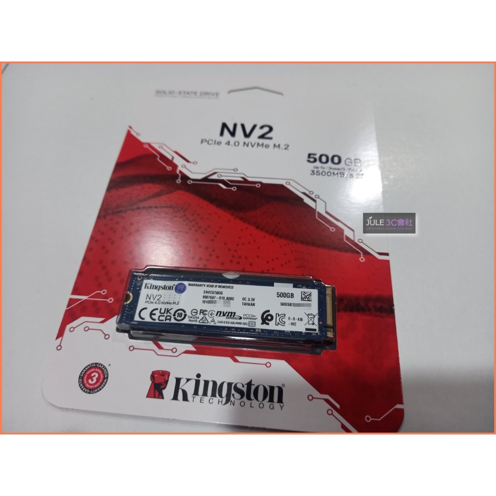 JULE 3C Club-Kingston SNV2S/500G Gen 4 PCIe NV2 500GB Box/SSD Solid State Drive | Shopee Malaysia