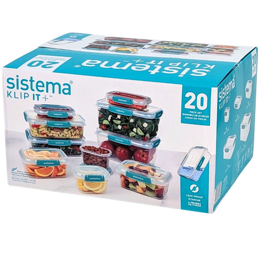 Sistema KLIP IT Series Plastic Sealed Box With Lid 20-Piece Set (10 ...