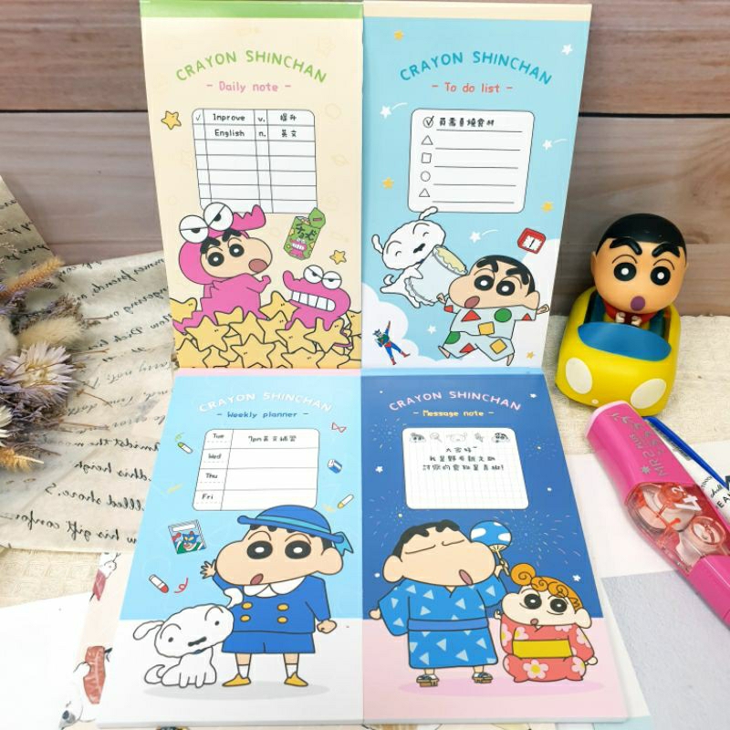 Crayon Shin-Chan Notepad Note Paper Message Xiaobai Xiaokui Chocolate ...