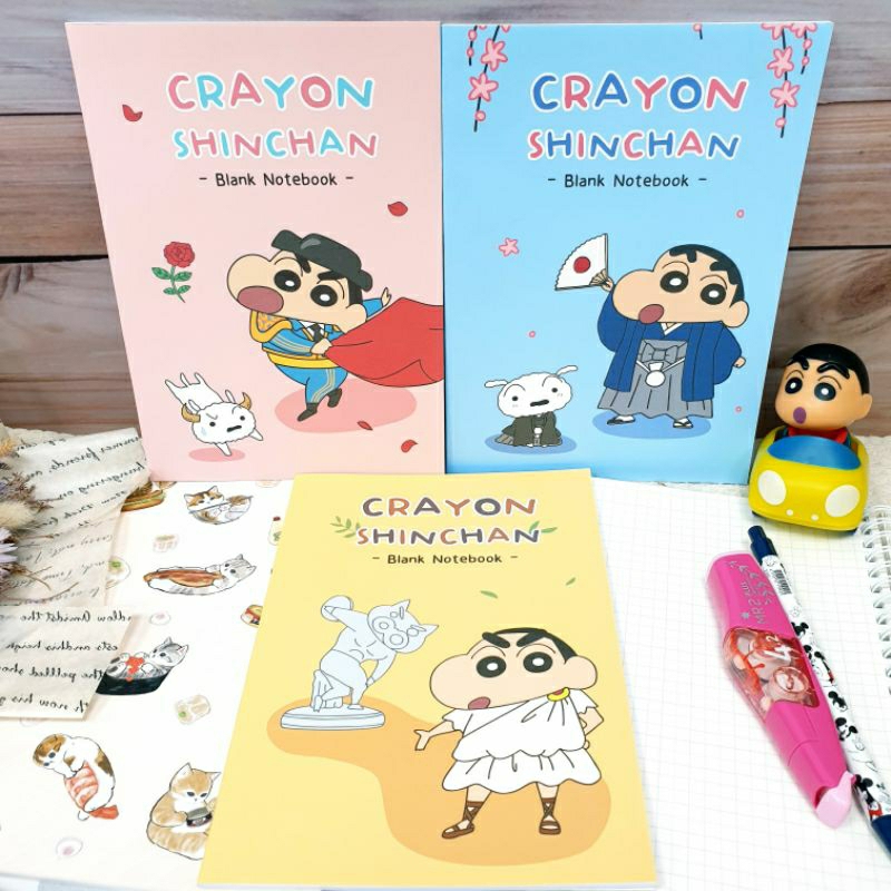 Crayon Shin-Chan 25k Blank Notebook Fixed Page Notes Notepad Nohara ...