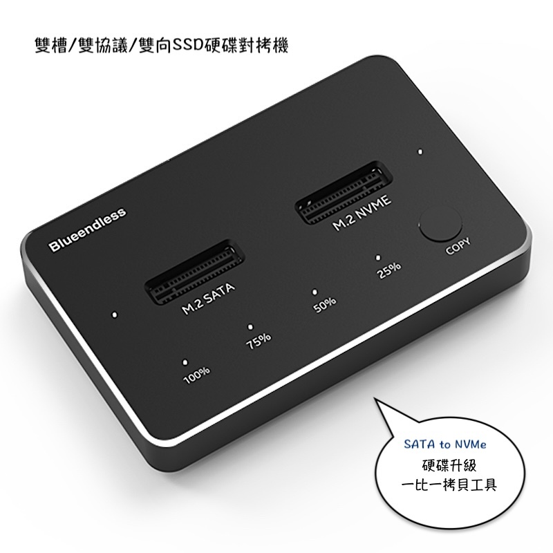 Dual Slot Protocol M.2 SSD Hard Drive Copy Machine, M.2 SATA/NVMe ...