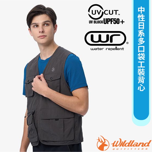 [WildLand] Unisex Japanese Multi-Pocket Overall Vest Casual Sports Top ...