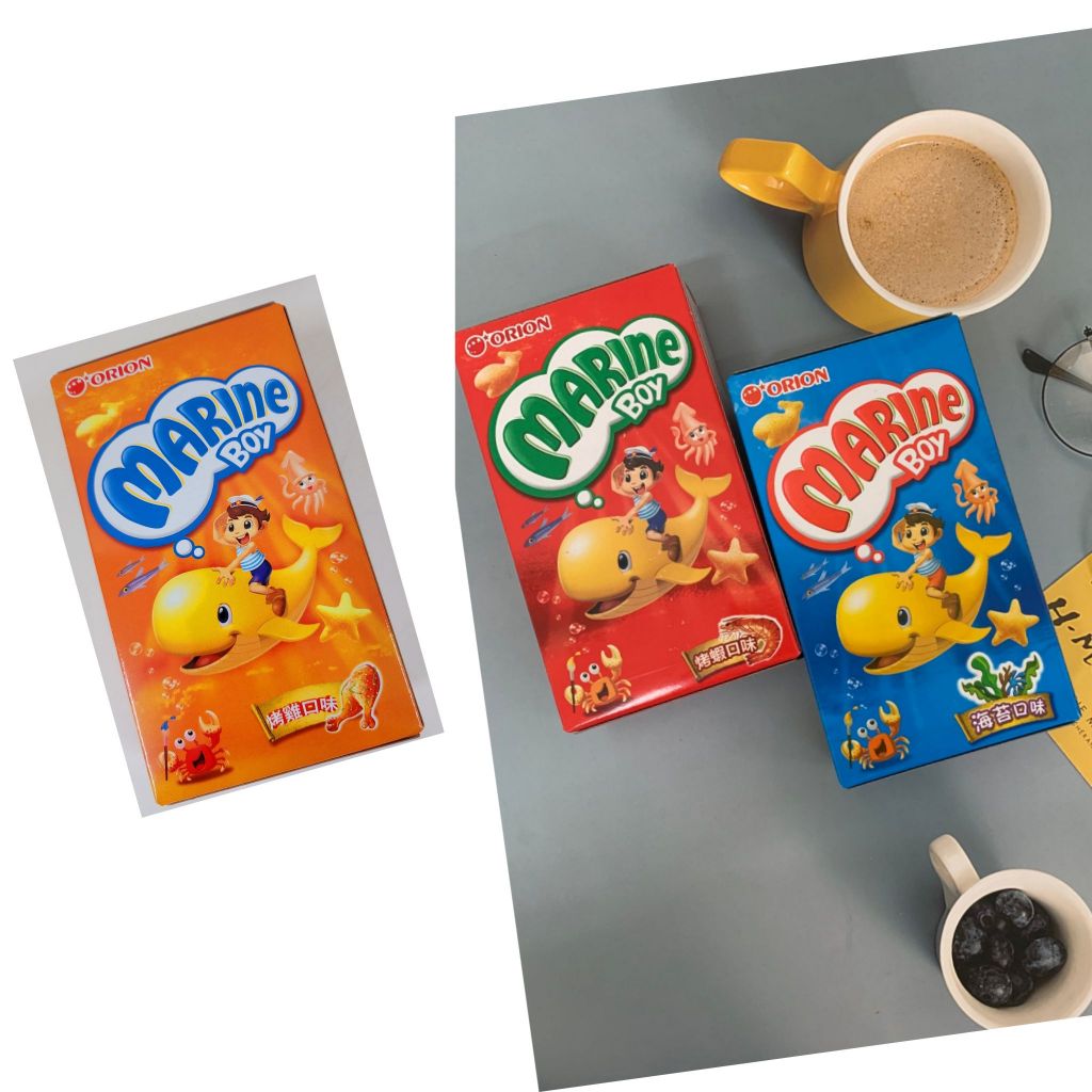 Orion Fish Biscuits Seaweed Flavor/Grilled Shrimp Chicken Flavor 30g ...