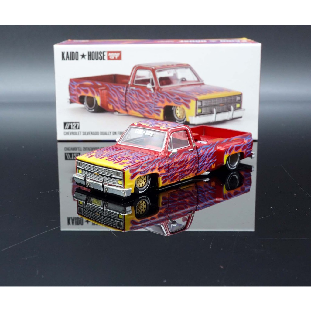MASH Mini GT 1/64 Chevrolet Silverado Dually on Fire V1 | Shopee Malaysia