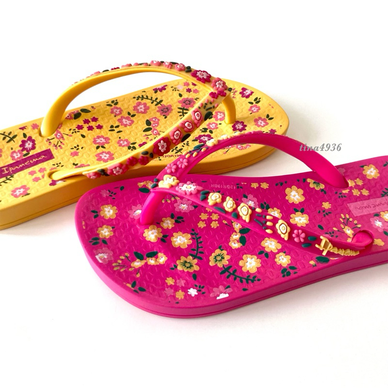 IPANEMA ANAT LOVELY III KIDS Girls Brazilian Slippers (Colorful Flower ...