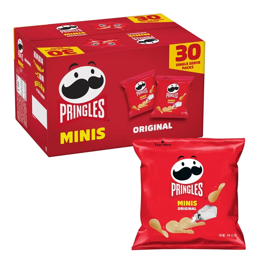Pringles Potato Chips MINIS Classic Original Flavor 19g x 30 Packs ...