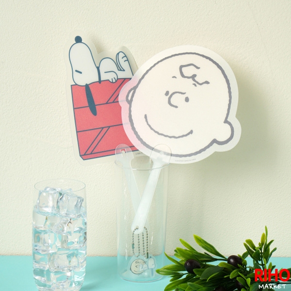Korea Daiso Snoopy Style Hand Fan Roof Charlie Brown Cartoon Cute ...