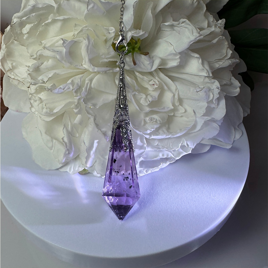 No.99 Orina Design Rare Blue Velvet Hair Flower Amethyst Feather Cone ...