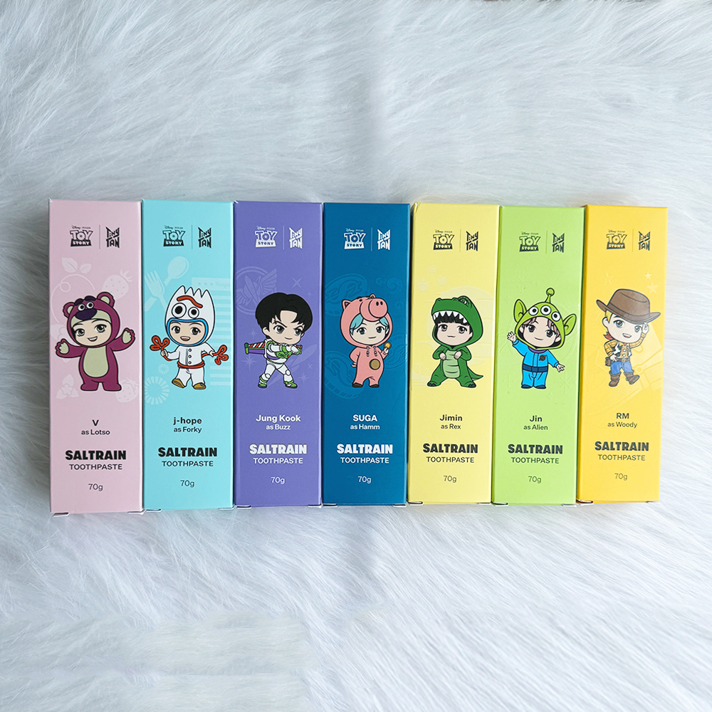 SALTRAIN BTS x Toy Story Co-Branded Toothpaste (70g) Korean Fluoride ...