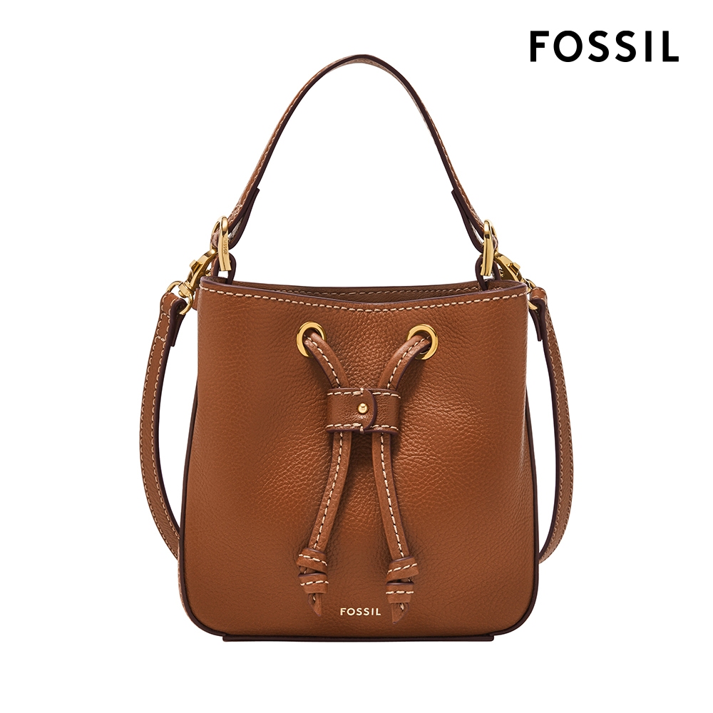 [FOSSIL Official Flagship Store] Tessa Genuine Leather Drawstring ...