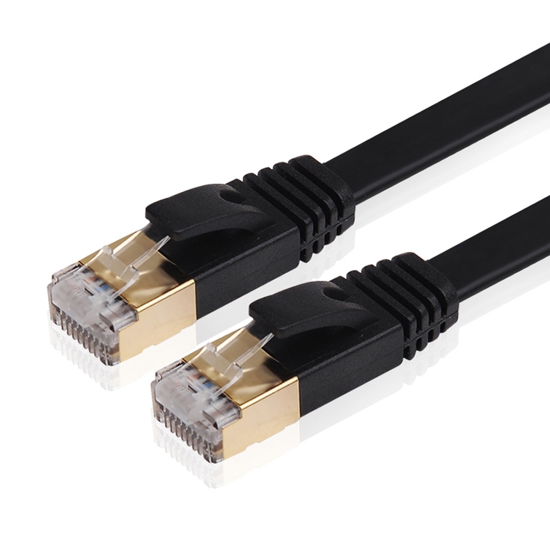 Easy Control King CAT.7 Flat Network Cable RJ45 Pure Copper Wire Gold ...