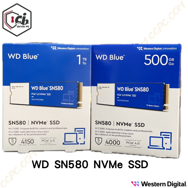 WD Witten Blue Label SN580 500G 1TB PCIe 4.0 NVMe SSD Solid State Drive ...