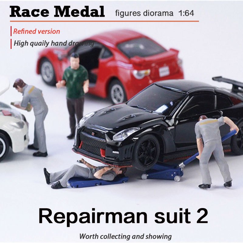1: 64 Maintenance Technician Doll Group Factory Modified Master 0kg Car ...