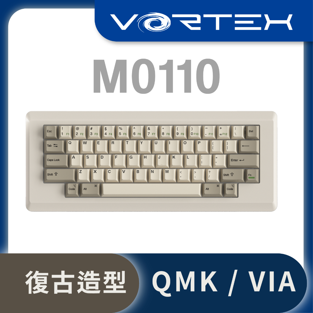 [VortexKeyboard] M0110 (HHKB Configuration) 60% QMK Hot Plug Mechanical Keyboard Retro Style ...