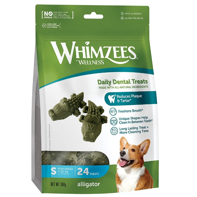 COCO Crocodile Shaped Teeth Bone 360g Pack Grain-Free Vegetarian Dog ...