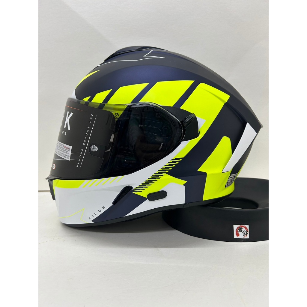 AIROH SPARK 8 RISE Painted Hat Matte Blue Yellow Full-Face Imported ...