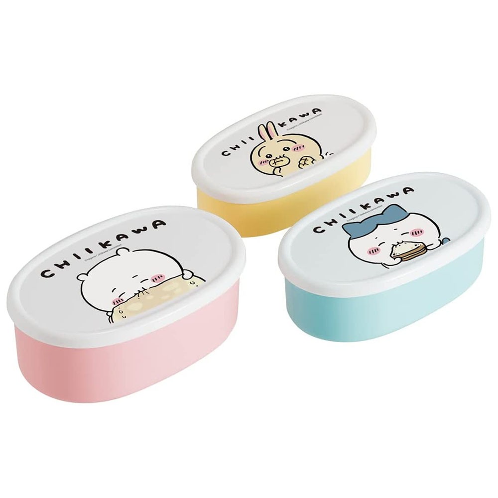 chiikawa Three Pieces In A Set Microwaveable Storage Box Lunch Fresh-Keeping Skater Made In ...