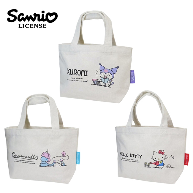 Sanrio Canvas Tote Bag Box Lunch Hello Kitty Big Ear Dog Kuromi Japan ...