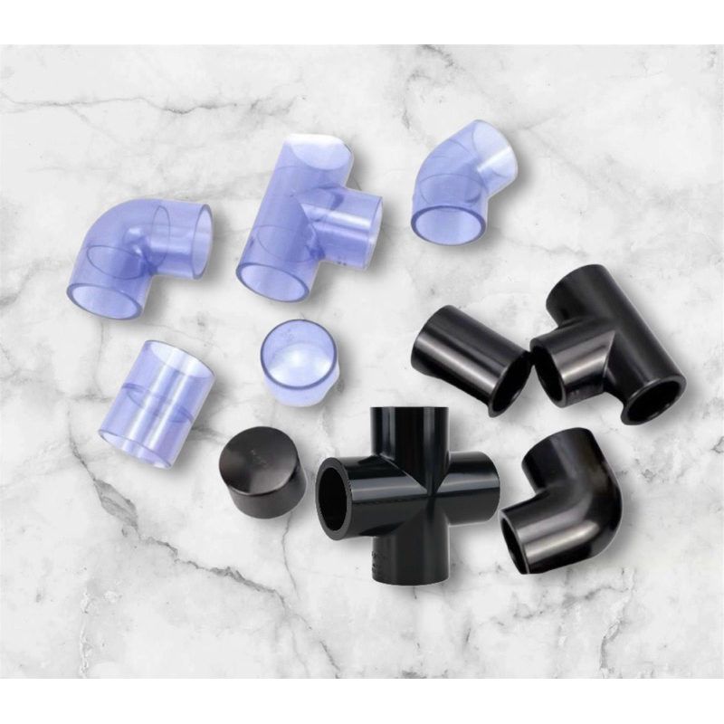 [Jingxin Aquarium] 20mm Pure Black Transparent Blue 2cm Pvc Pipe Elbow ...