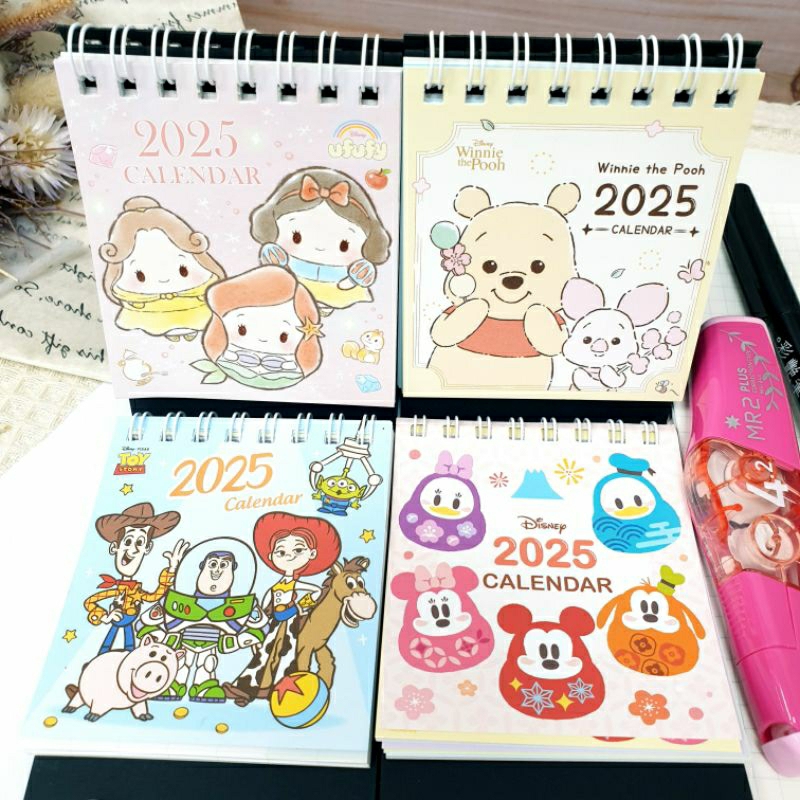 2025 Disney Mini Desk Calendar Triangle Small Pooh Princess Toy Story ...