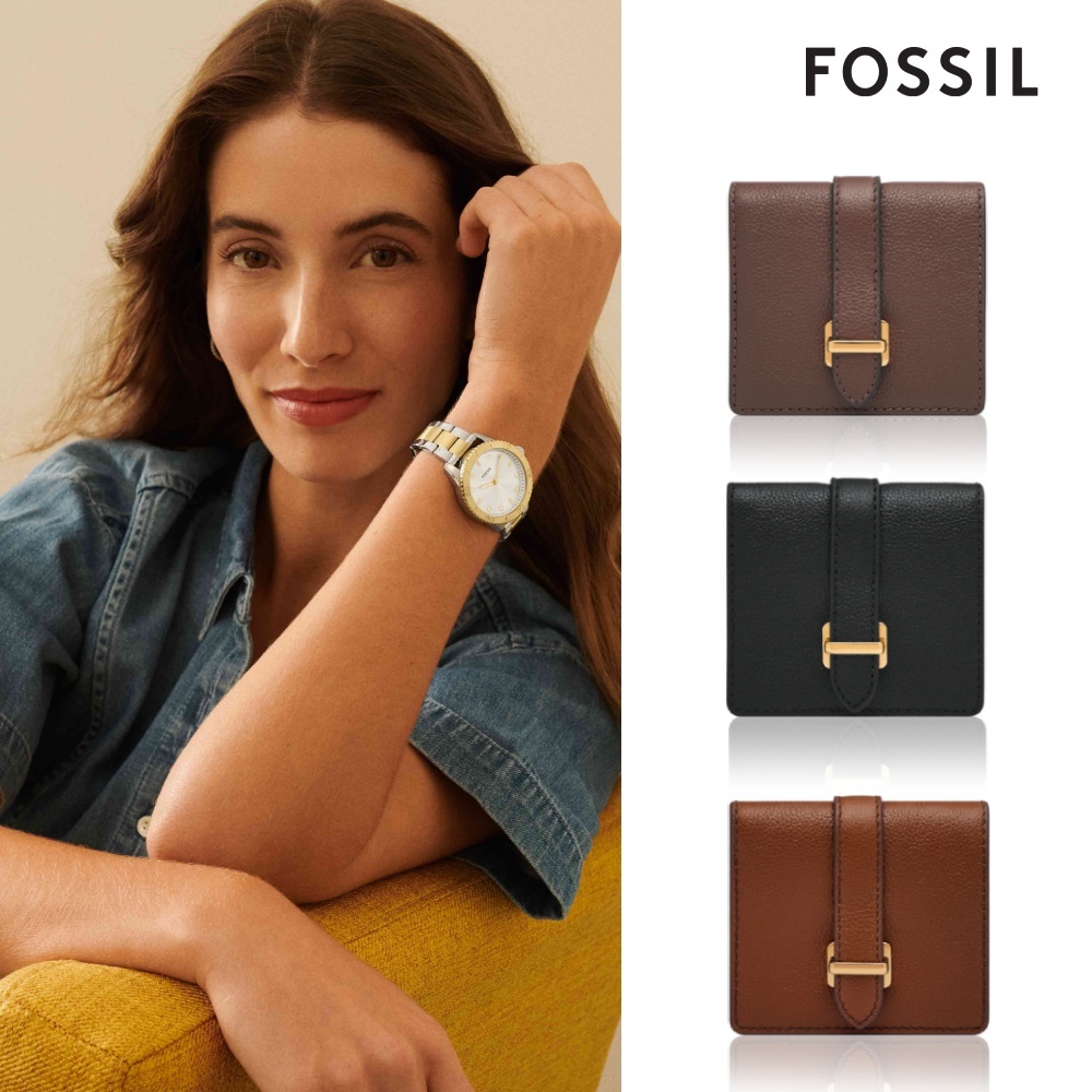 [FOSSIL Official Flagship Store] Emery Genuine Leather Gold Buckle ...