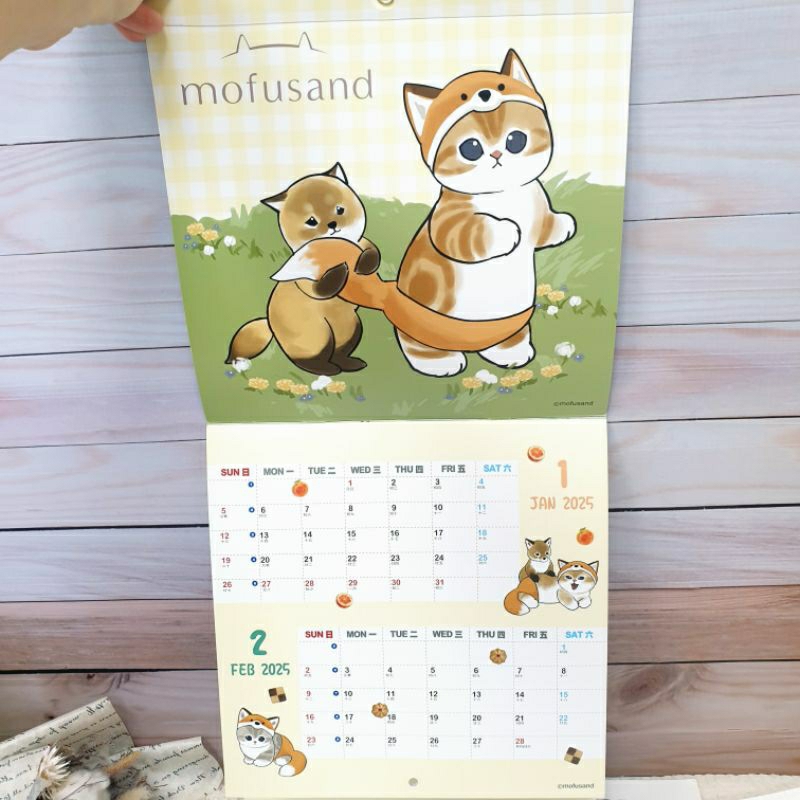 2025 Cat Fossandi Double Calendar Wall Month Memo Itinerary Planning ...