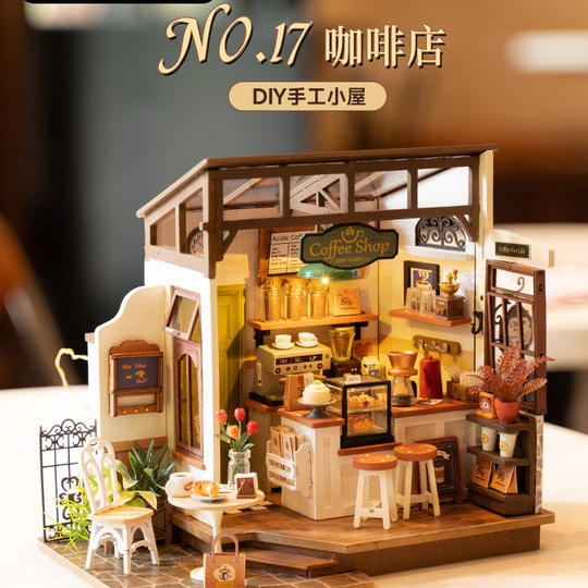 Robotime Coffee Shop no.17 diy House Handmade Small Assembly Model ...