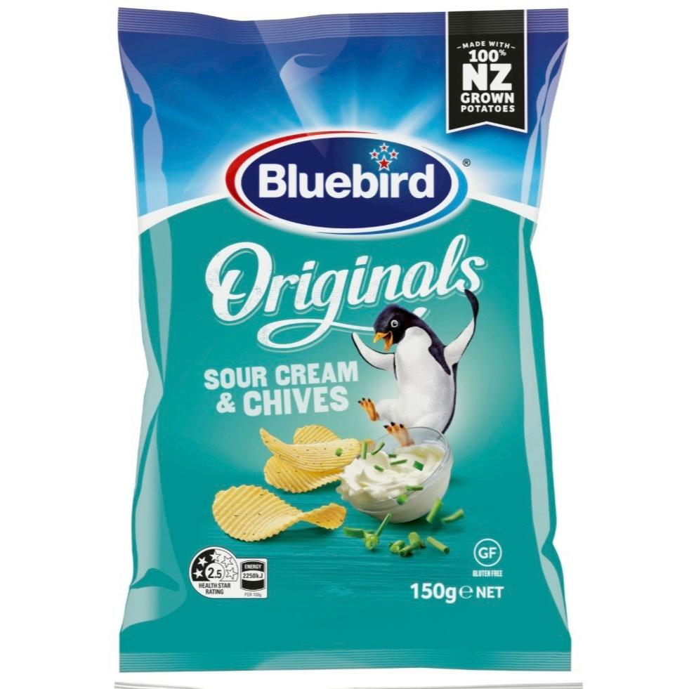 New Zealand Bluebird Potato Chips-Yogurt Onion Sauce Flavor (150g ...