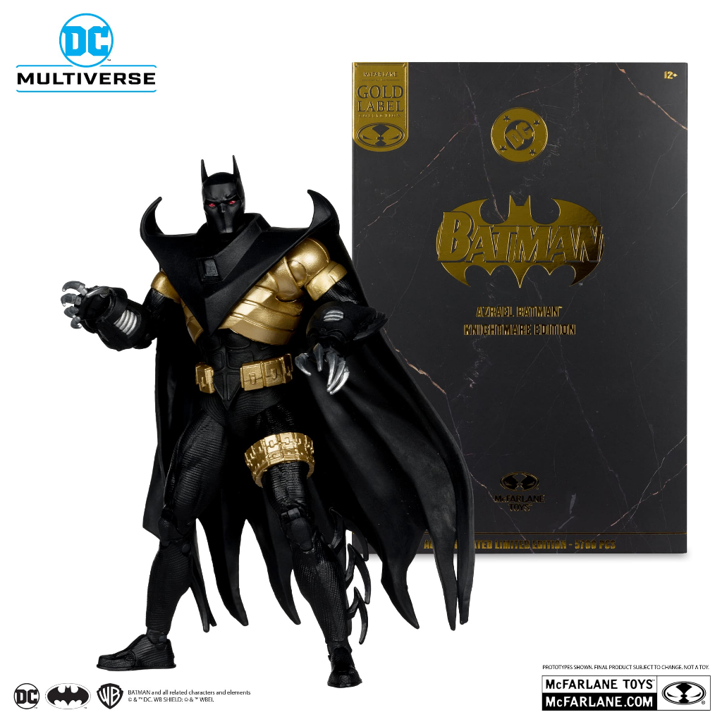 DC Mcfarlane Multiverse Angel Of Death Batman Knight Meteorite Gold ...