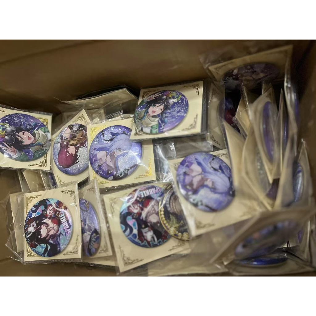 Badge 75mm Anime Game Merchandise Random Series With Cardboard Big Pin ...