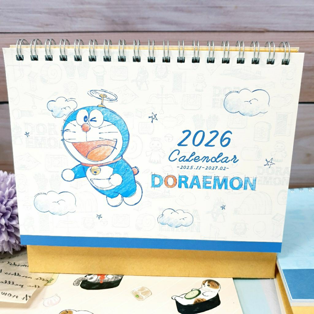 2026 Doraemon Desktop Calendar Triangle Desk Tinkerbell Memo Annual ...