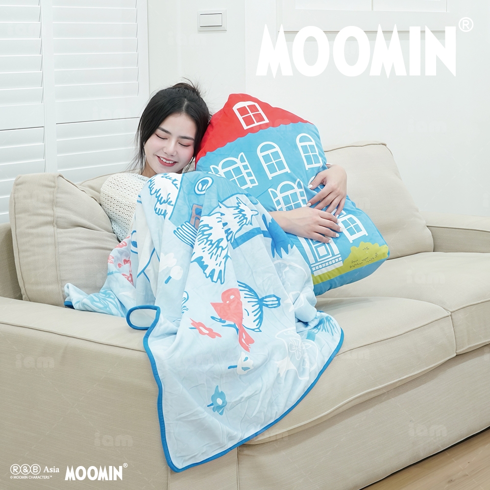 [MOOMIN] 80th Anniversary Storage Type Universal Blanket Pillow Cushion ...