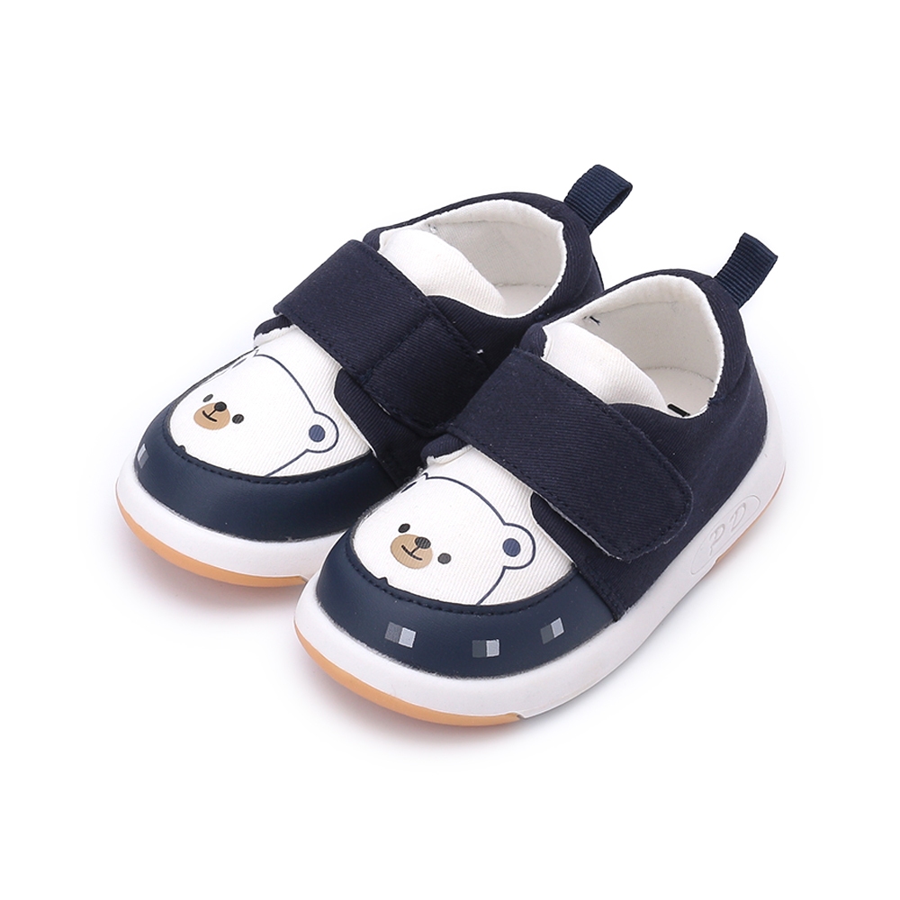 MIO Bear Baby Velcro Felt Beep Shoes Blue Medium Small Children ...
