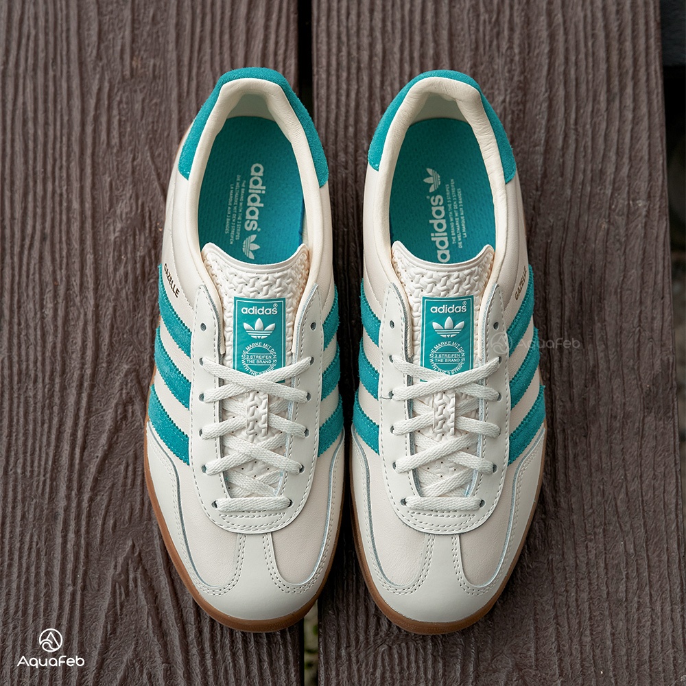 Adidas Gazelle Indoor Men's Shoes Women's Beige Green Unisex Rubber ...