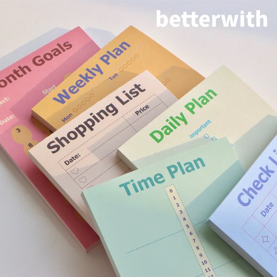 [Toyo Stationery] This Month Sunday Plan Tearable Note Pad Photo Paper ...