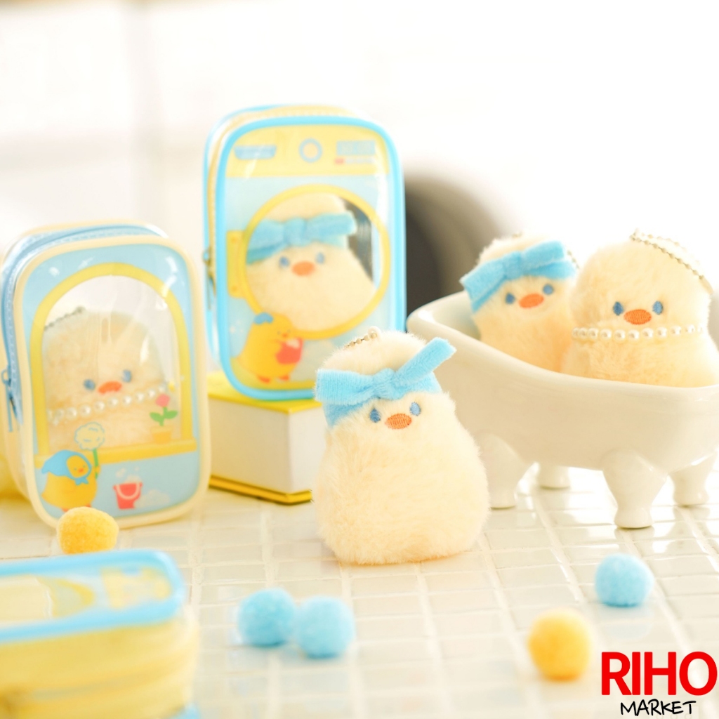 Korea Daiso Spring Chick Series Fluffy Charm Transparent Small Bag Doll ...