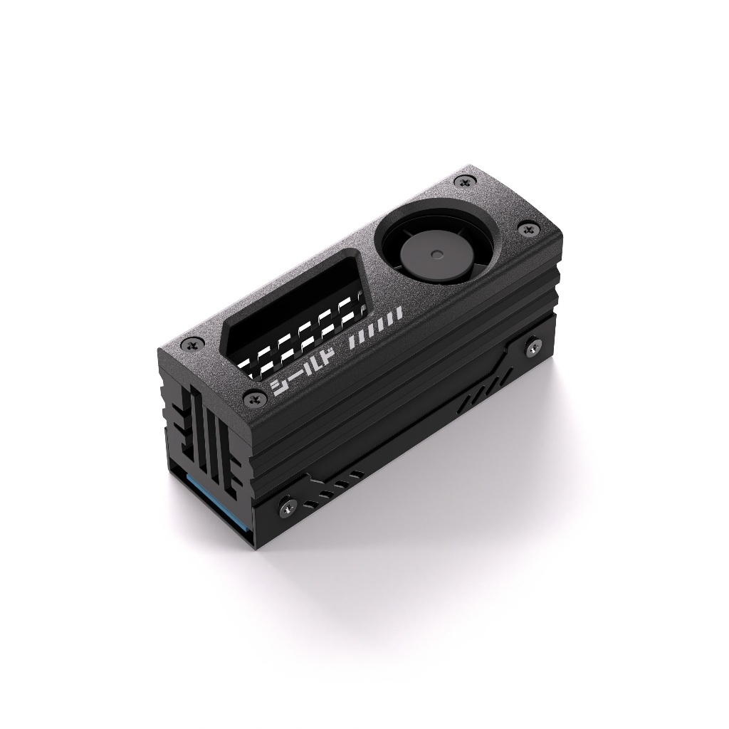 EZDIY-FAB Shield Series M.2 SSD Radiator Built-In 20mm PWM Fan High-End ...
