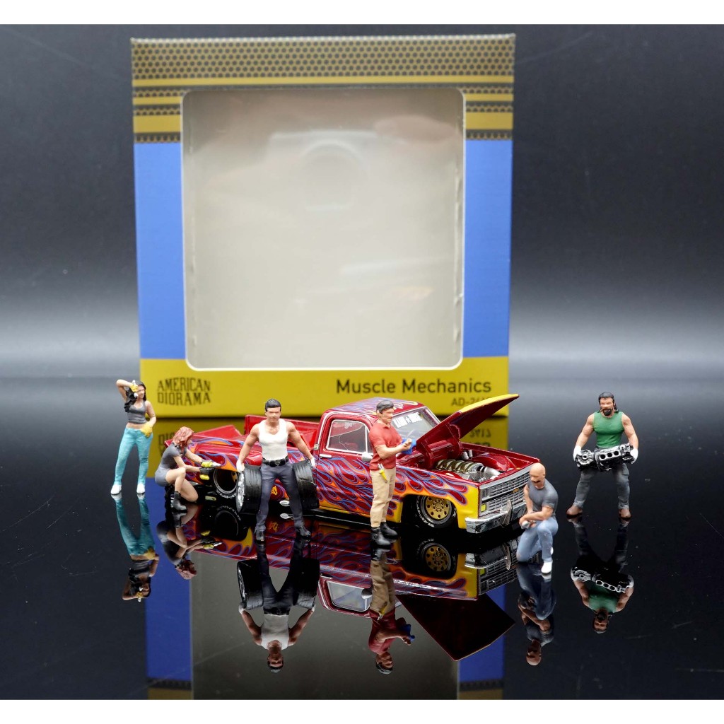 [MASH] American Diorama 1/64 Muscle Mechanic Car Repair Doll Set AD ...