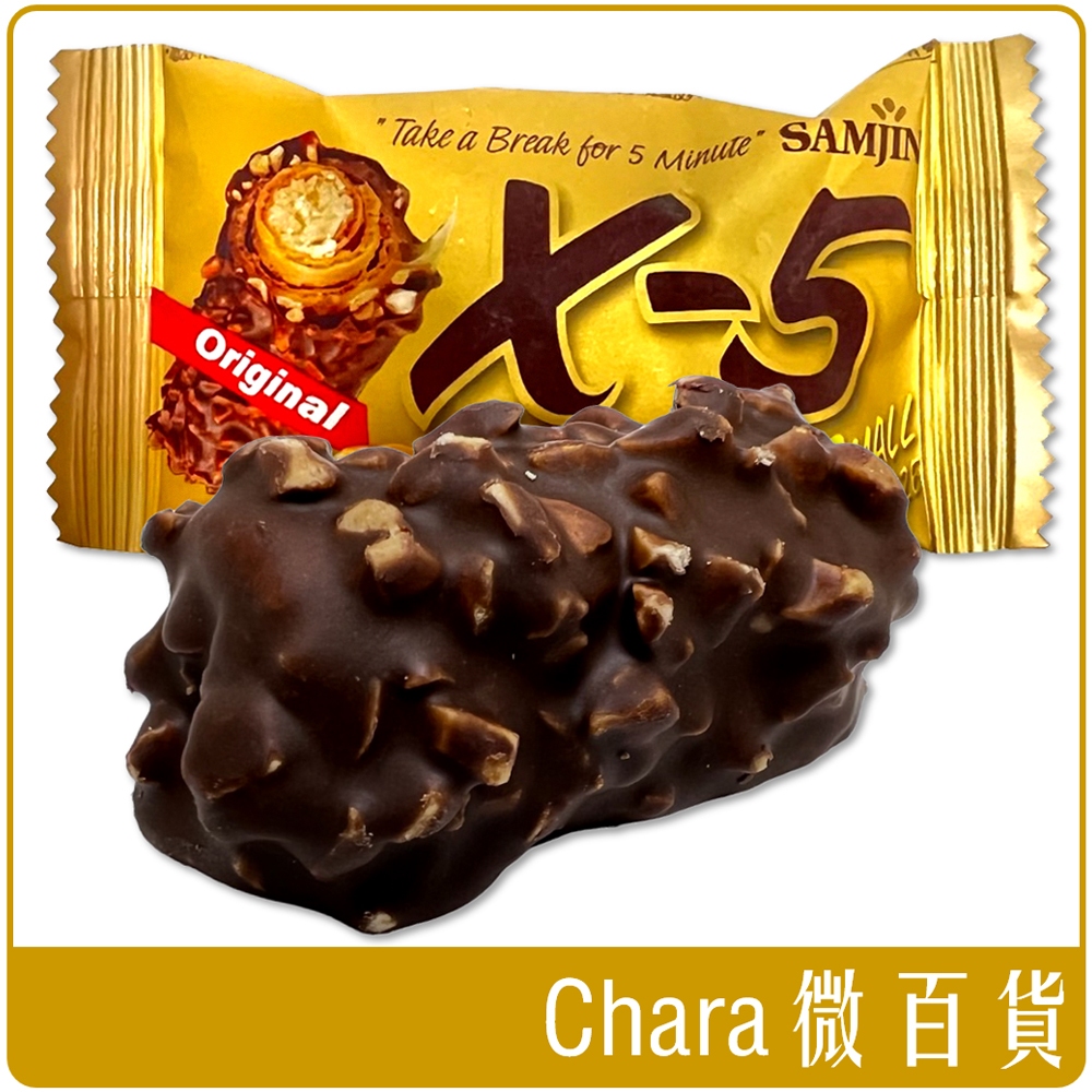 Korean SAMJIN X-5 X5 Peanut Chocolate Roll Heart Crisp Original Flavor ...