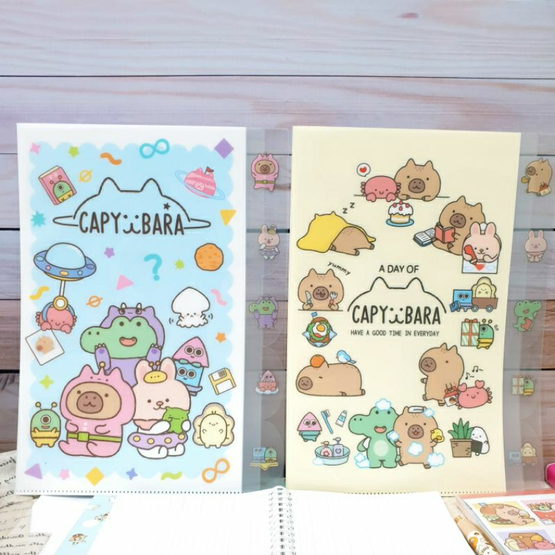 Capybara 5-Layer Index Folder Kapibara L-Shaped Book A4 5-Layer Sorting ...