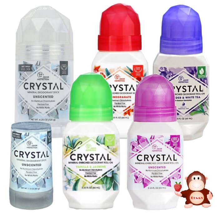 Berry Crystal Mineral Salt Deodorant Stone Roller Ball Natural Body ...