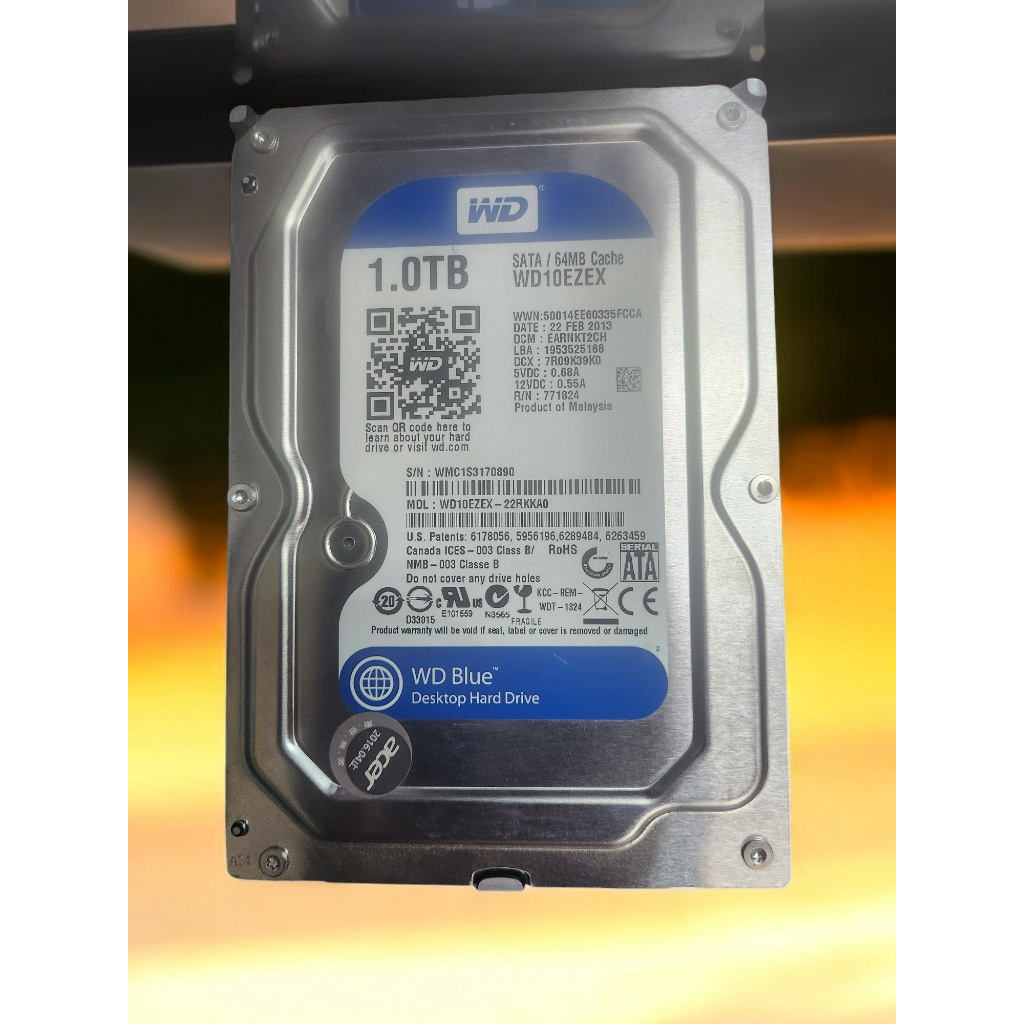 Tax Included WD 3.5 Inch 1TB 1T WD10EZEX One Month Desktop Hard Drive ...