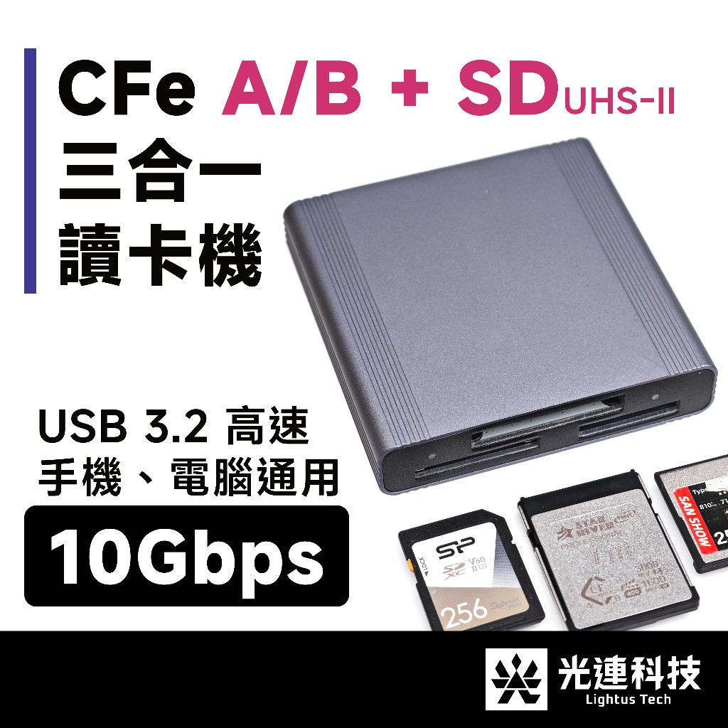 Guanglian Technology CFexpress Type-A+B+SD Three-In-One Card Reader UHS ...