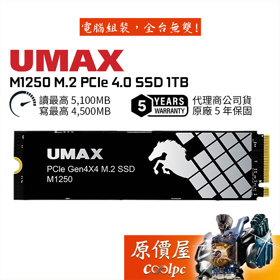 UMAX Regent M1250 M.2 PCIe 4.0 SSD 1TB/Solid State Drive/Original Price ...