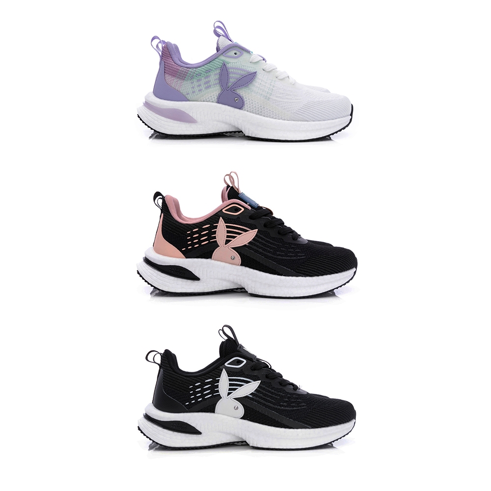 PLAYBOY Popular Cool Flying Woven Streamline Popcorn Shoes-White Purple ...