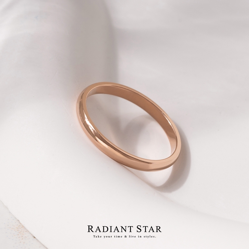MARIGOLD Plain Arc Titanium Steel Ring [KMD496] Bright Star | Shopee ...