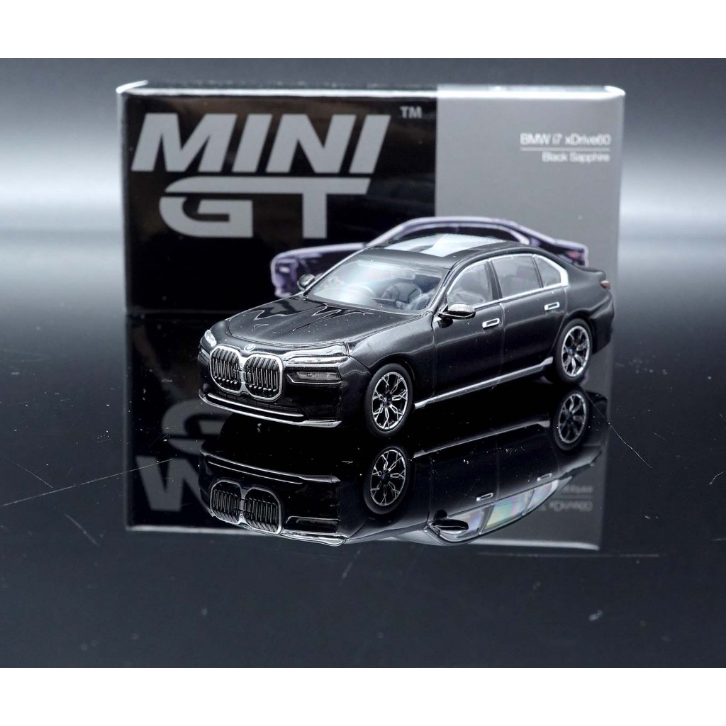 MASH Mini GT 1/64 BMW i7 eDrive50 Black Sapphire 802 | Shopee Malaysia